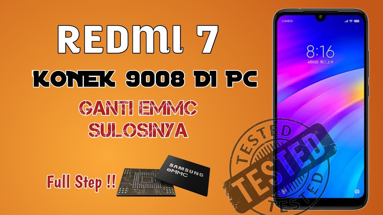 REDMI 7 DETEK 9008 SOLVED DG GANTI EMMC - YouTube