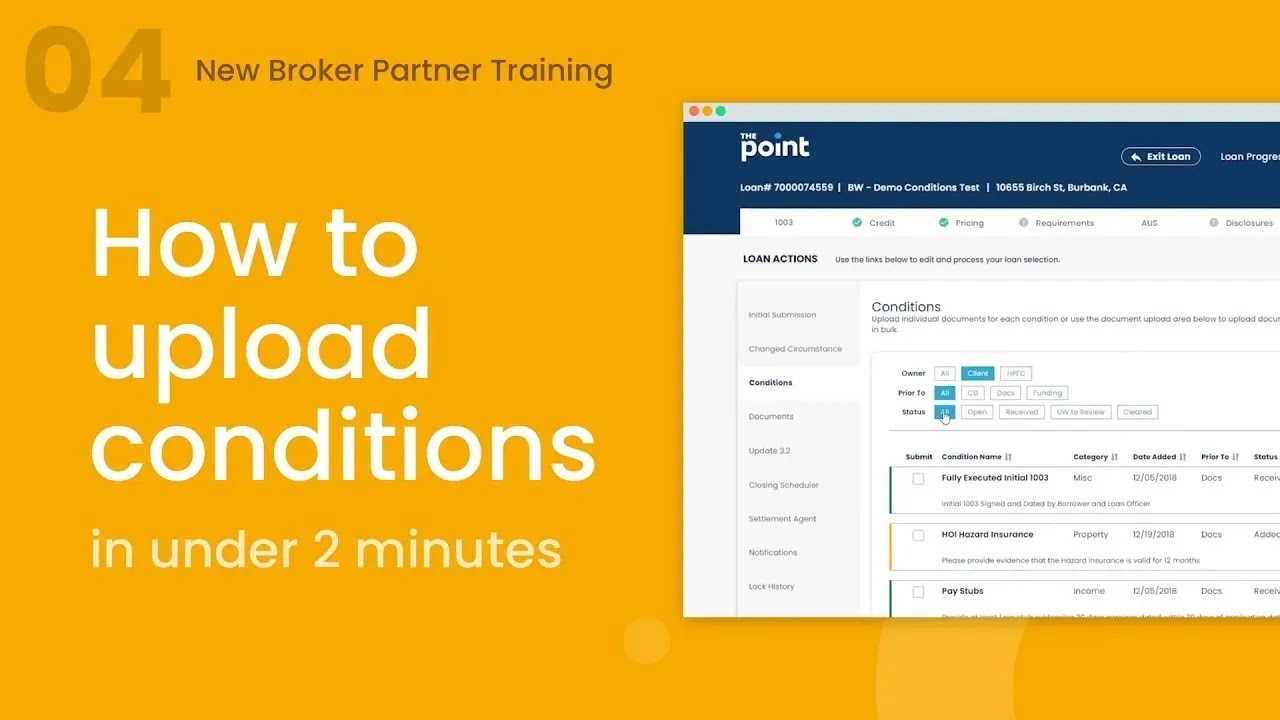How to upload conditions | Homepoint New Broker Partner Training - YouTube