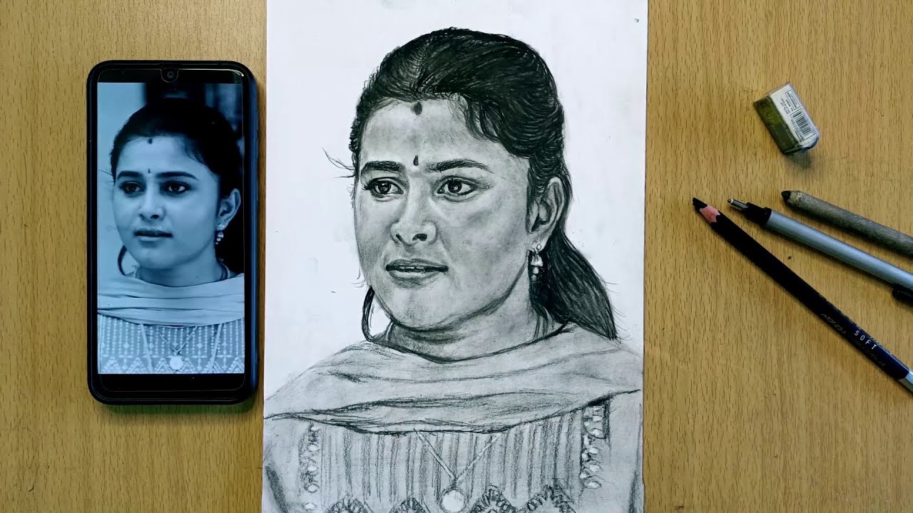 Pandian Stores 2 Serial Actress Shalini Drawing #PVMARTLAND - YouTube