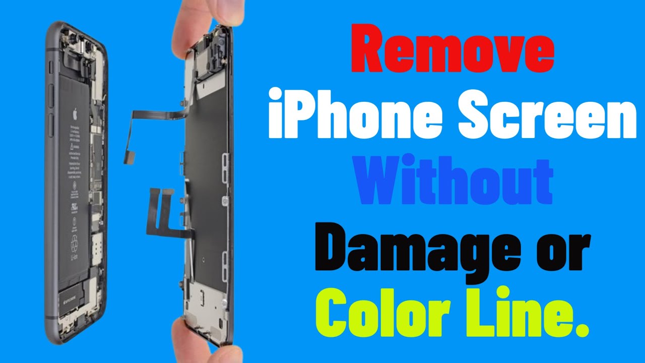How to Remove iPhone Screen Without Damage or Line Color No Tool. # ...