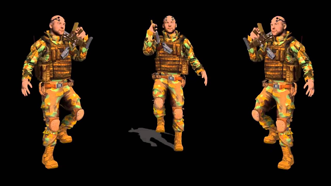 Soldier Walk Cycle - YouTube