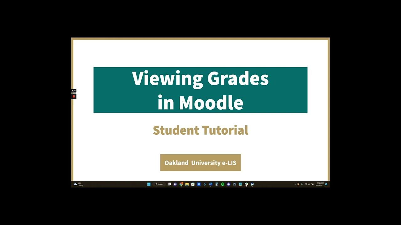 Viewing Grades - Student Tutorial - Oakland University - YouTube