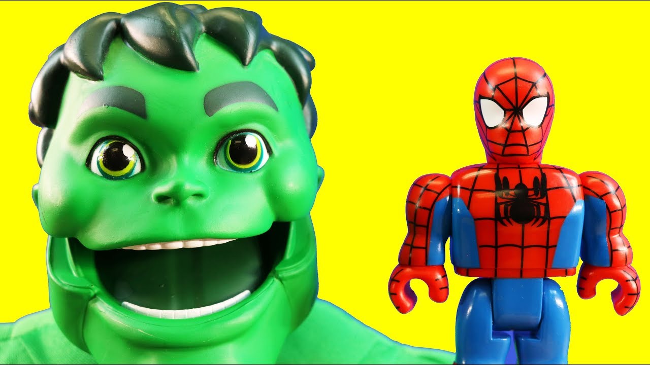 Spider-man & Friends Play At Playground + Hulk Teaches Hulk Friend And ...