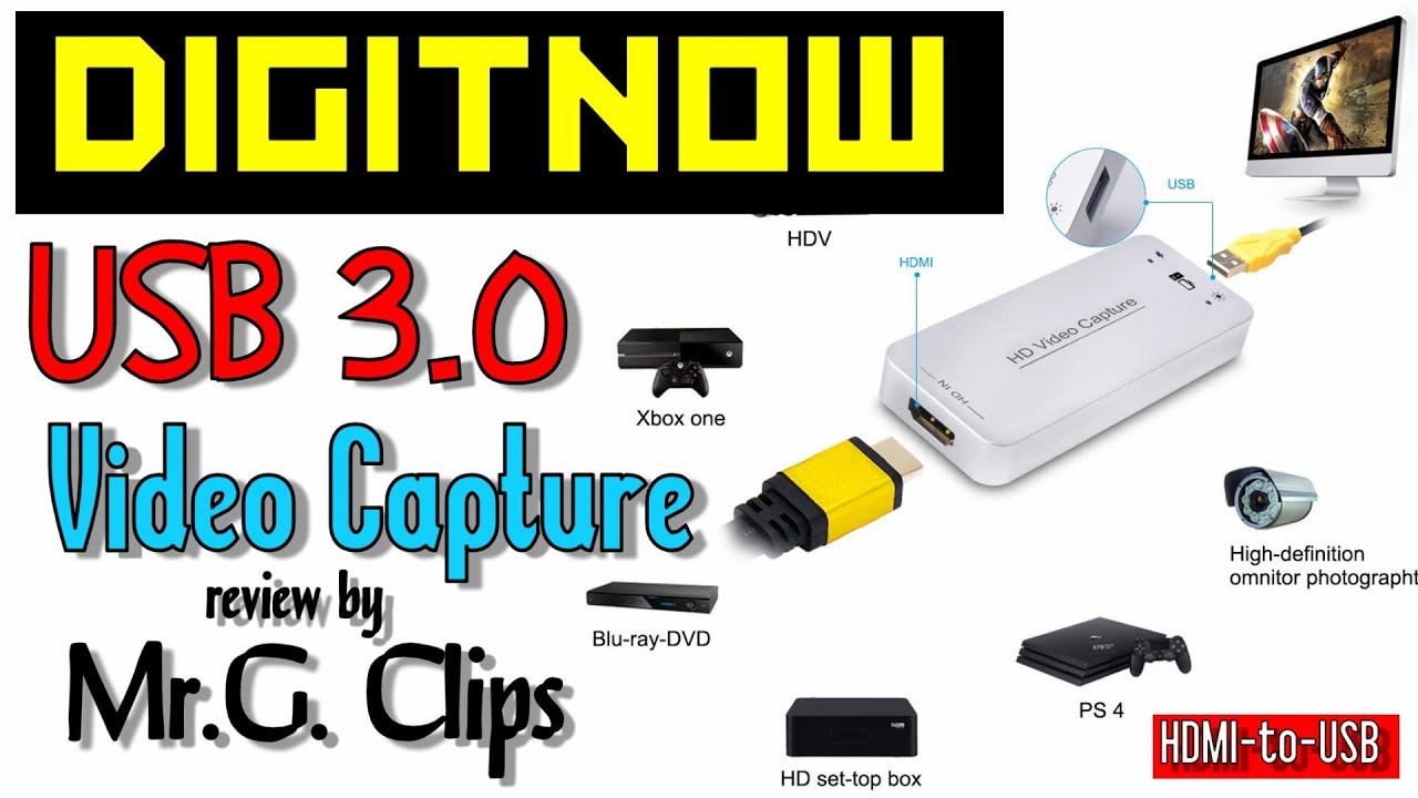 DIGITNOW - USB3 Video Game Capture Adapter Card Review! - YouTube