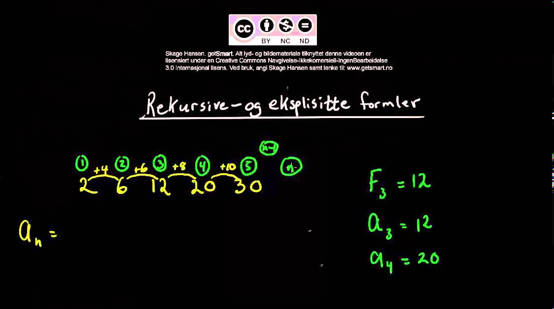 00027: Rekursive- og eksplisitte formler - Introduksjon - YouTube