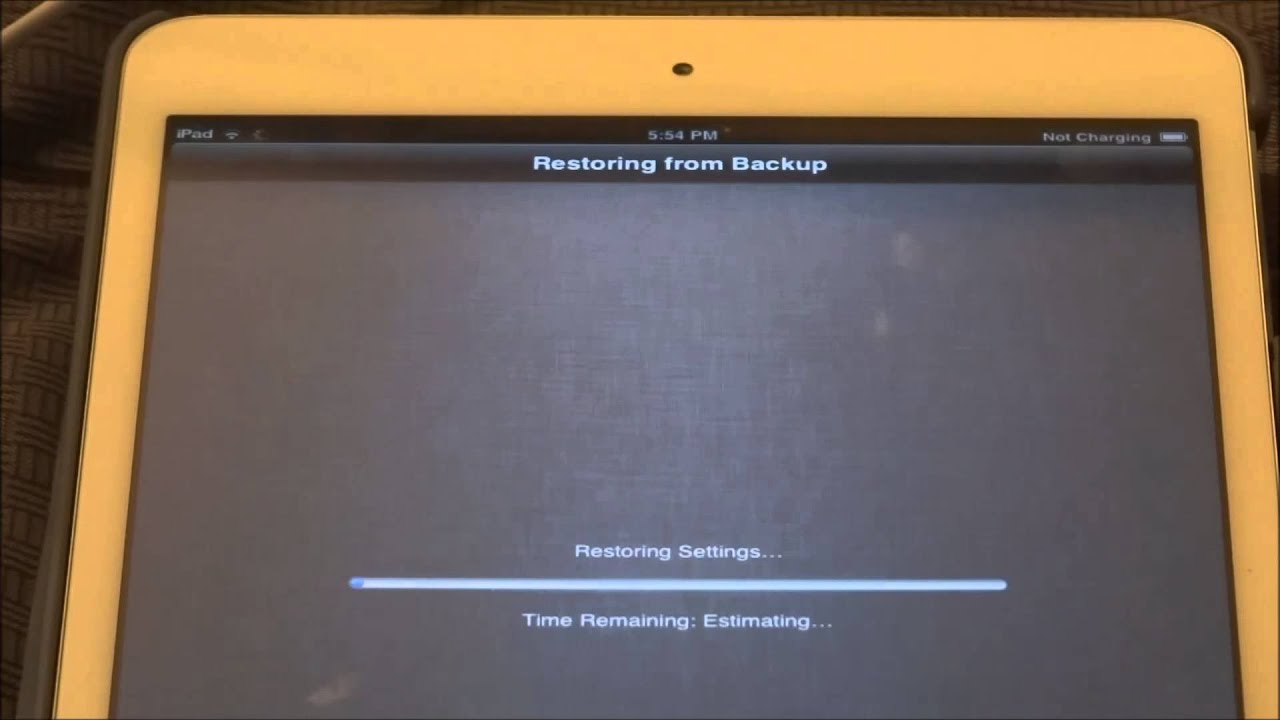 How to restore iPad Mini from iCloud Backup - YouTube