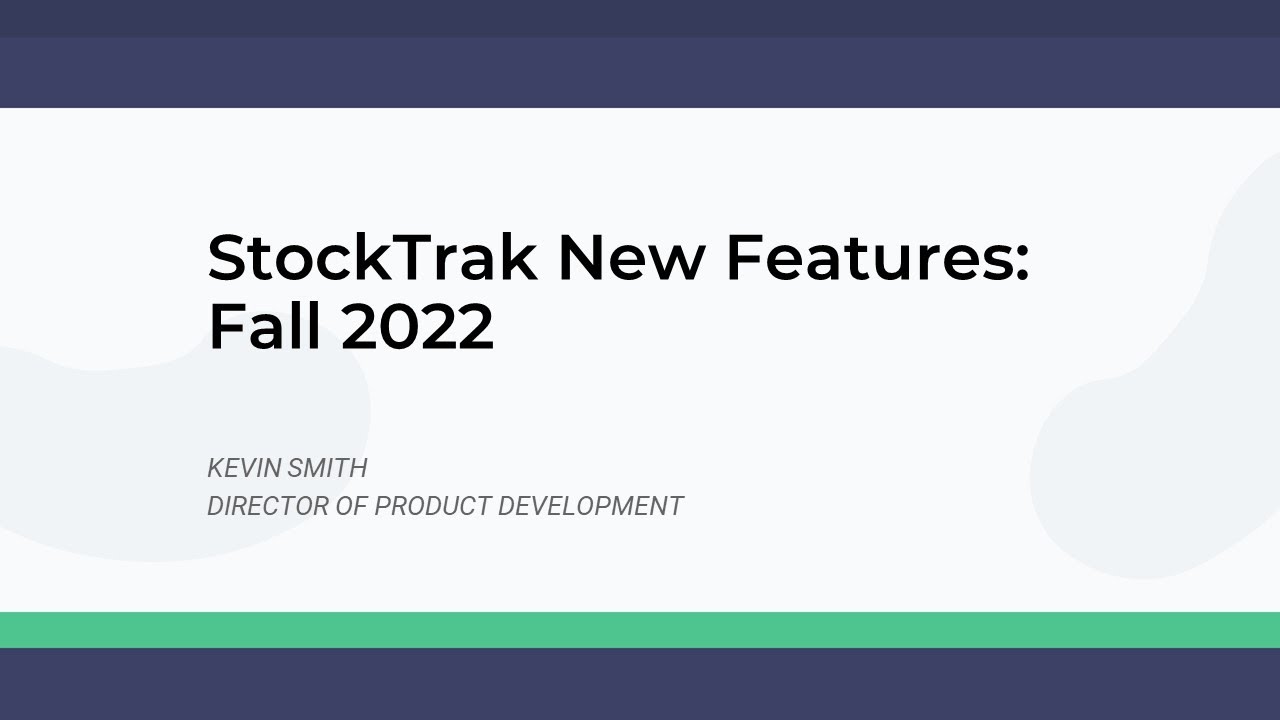 StockTrak New Features - Fall 2022 - YouTube
