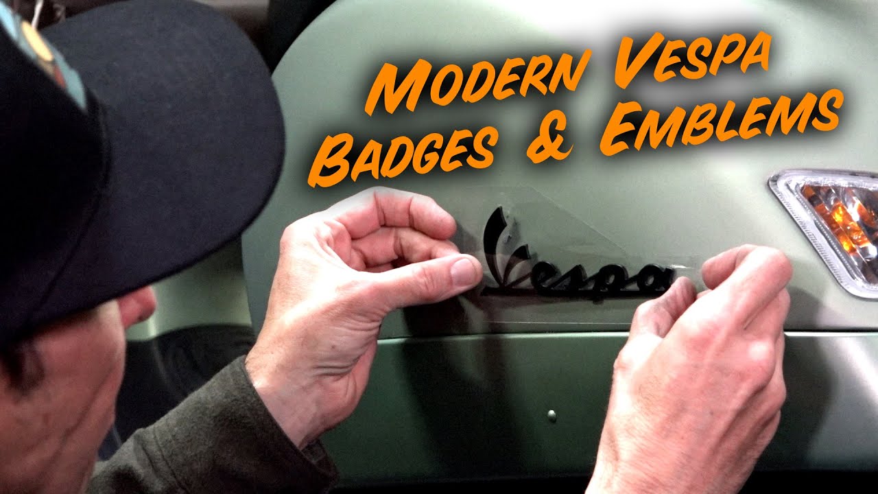 Modern Vespa “Vespa” Emblems and Badges - YouTube