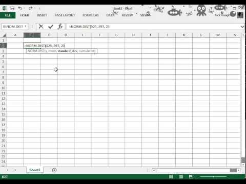 Cumulative Normal Distribution in Excel - YouTube