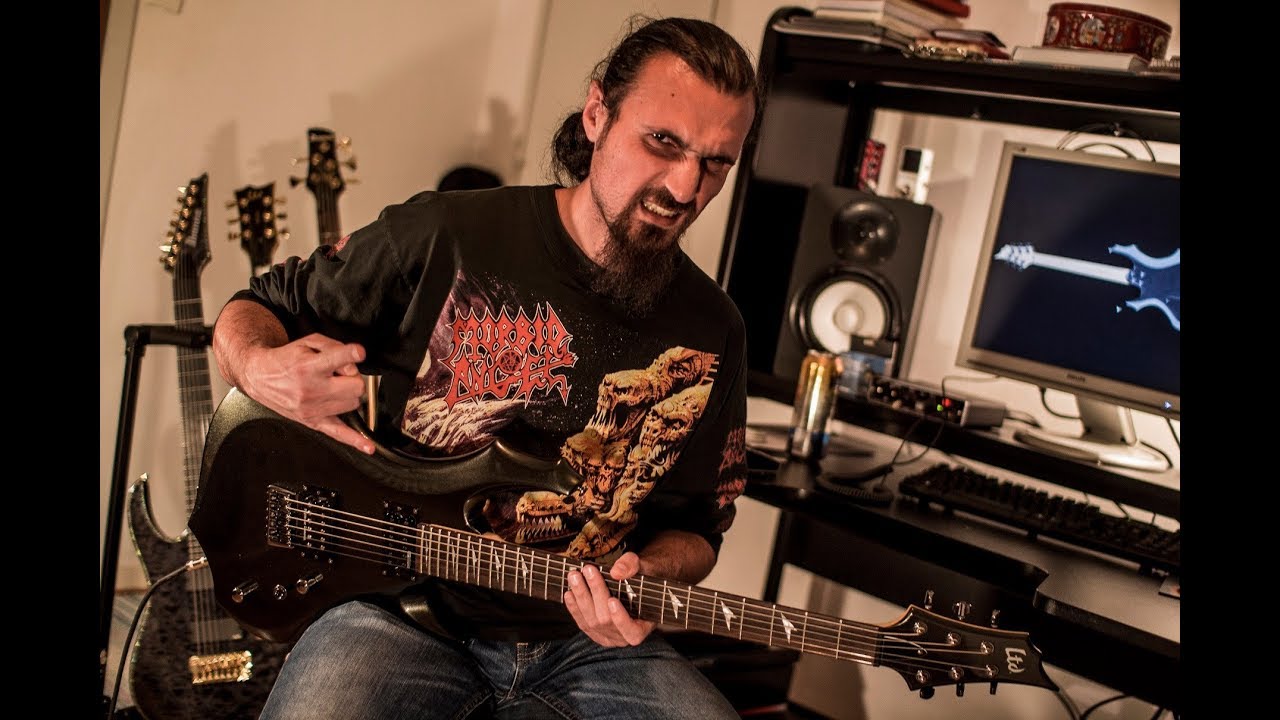 Sam Soloman playing heavy riffs - ESP Ltd F200B part 5 - YouTube