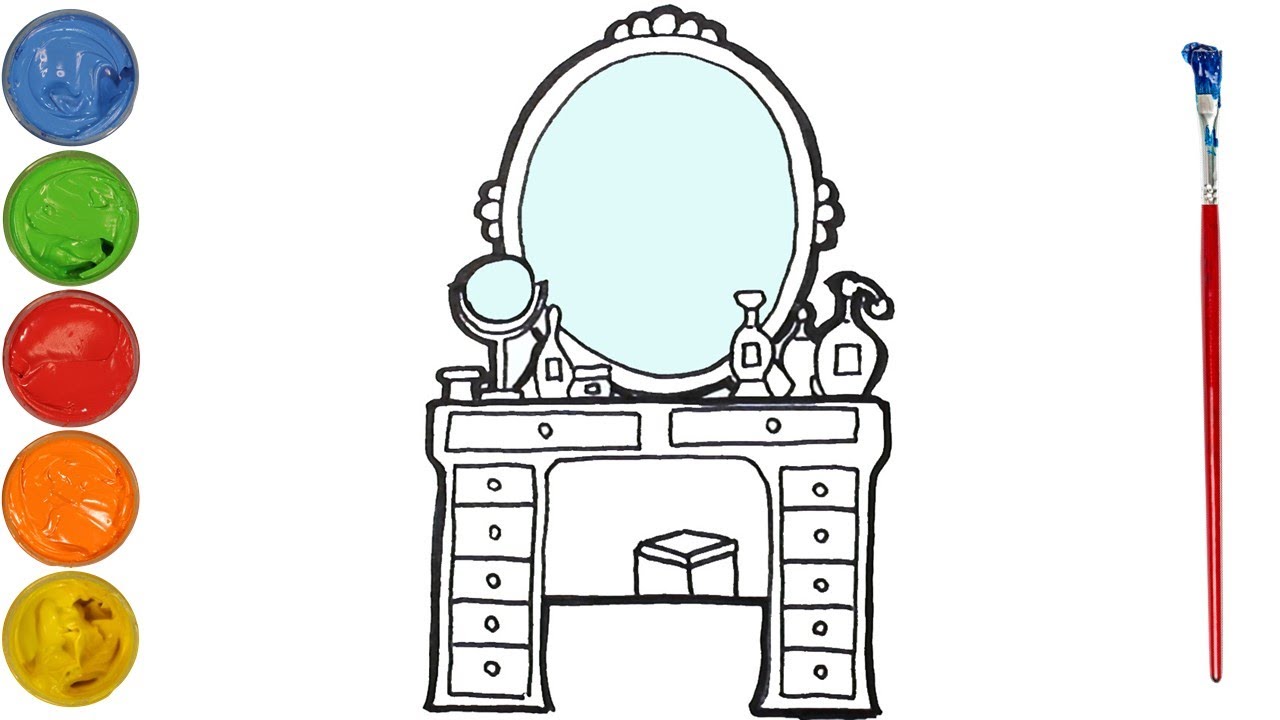 MAKEUP TABLE Drawing, Painting & Coloring for Kids & Toddlers | COLOR ...