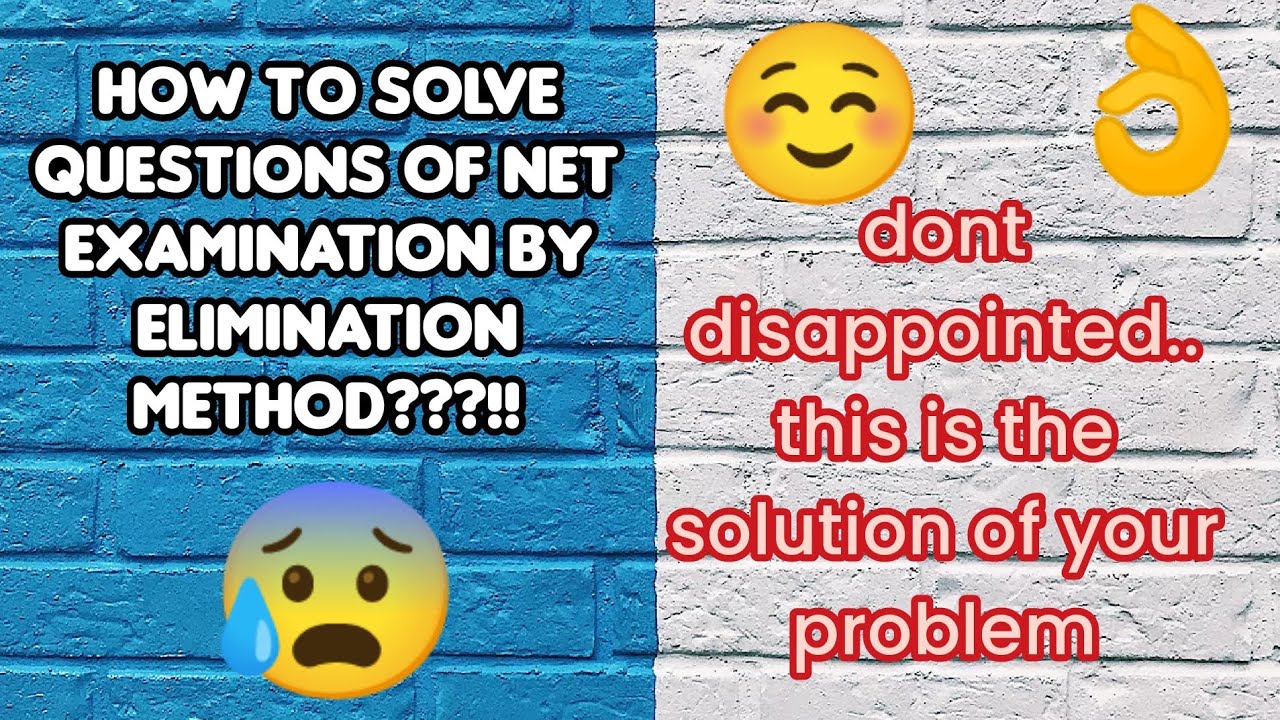 //ELIMINATION METHOD//How to find out correct answer from multiple ...