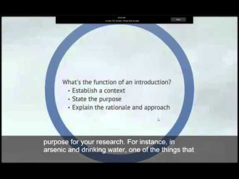 How to Write a Science, Journal Style Introduction Close Captioning ...