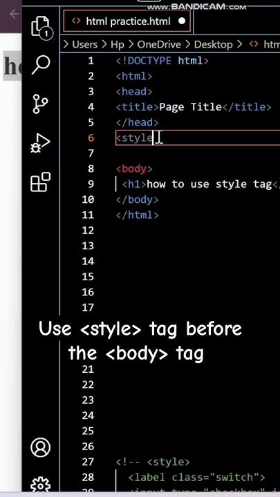 how to use style tag in html | how to style html code #htmltags - YouTube
