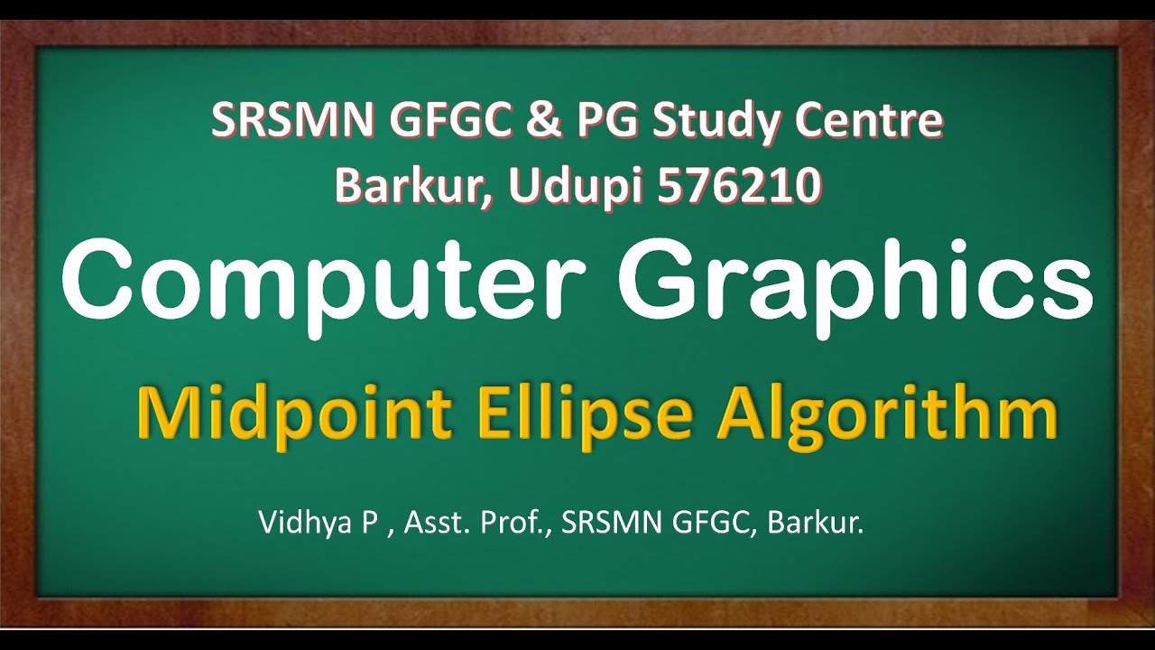 Midpoint Ellipse Algorithm - YouTube