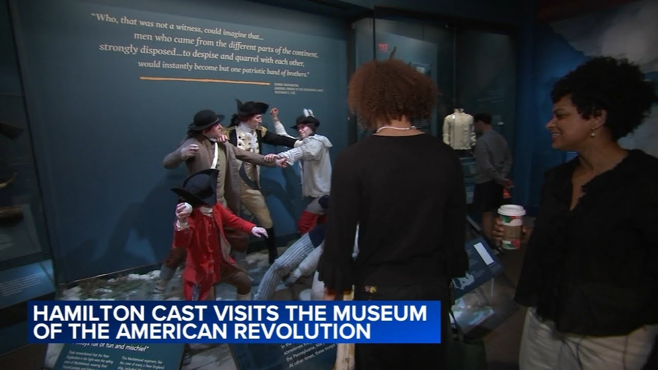 Hamilton cast visits Philadelphia's Museum of the American Revolution ...