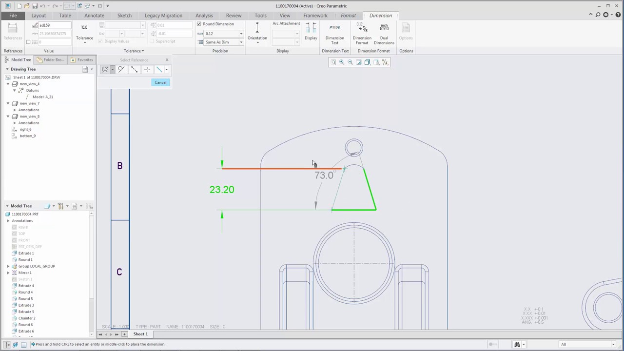 New to Creo 4.0 : Control Dimension Orientation - YouTube