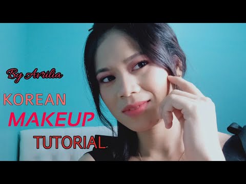 tutorial makeup simple ala korea untuk pemula dengan alat yang seadanya - YouTube