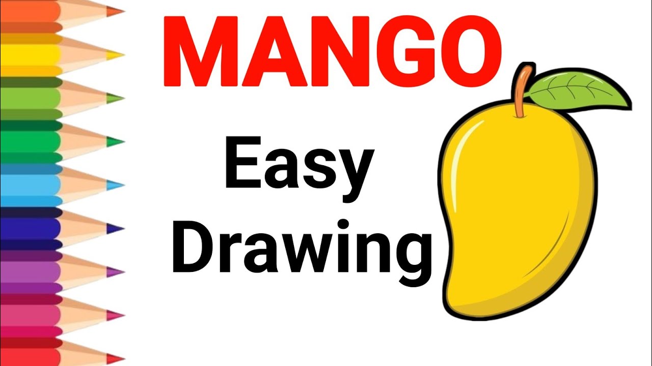 How To Draw Mango Drawing / Easy Mango Drawing Step By Step - YouTube