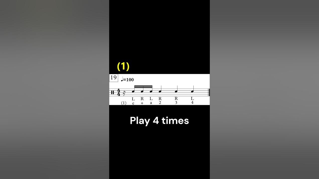 Rhythm Reading: 16th Note Basics 19 (100 bpm) #16thnotes #shorts # ...