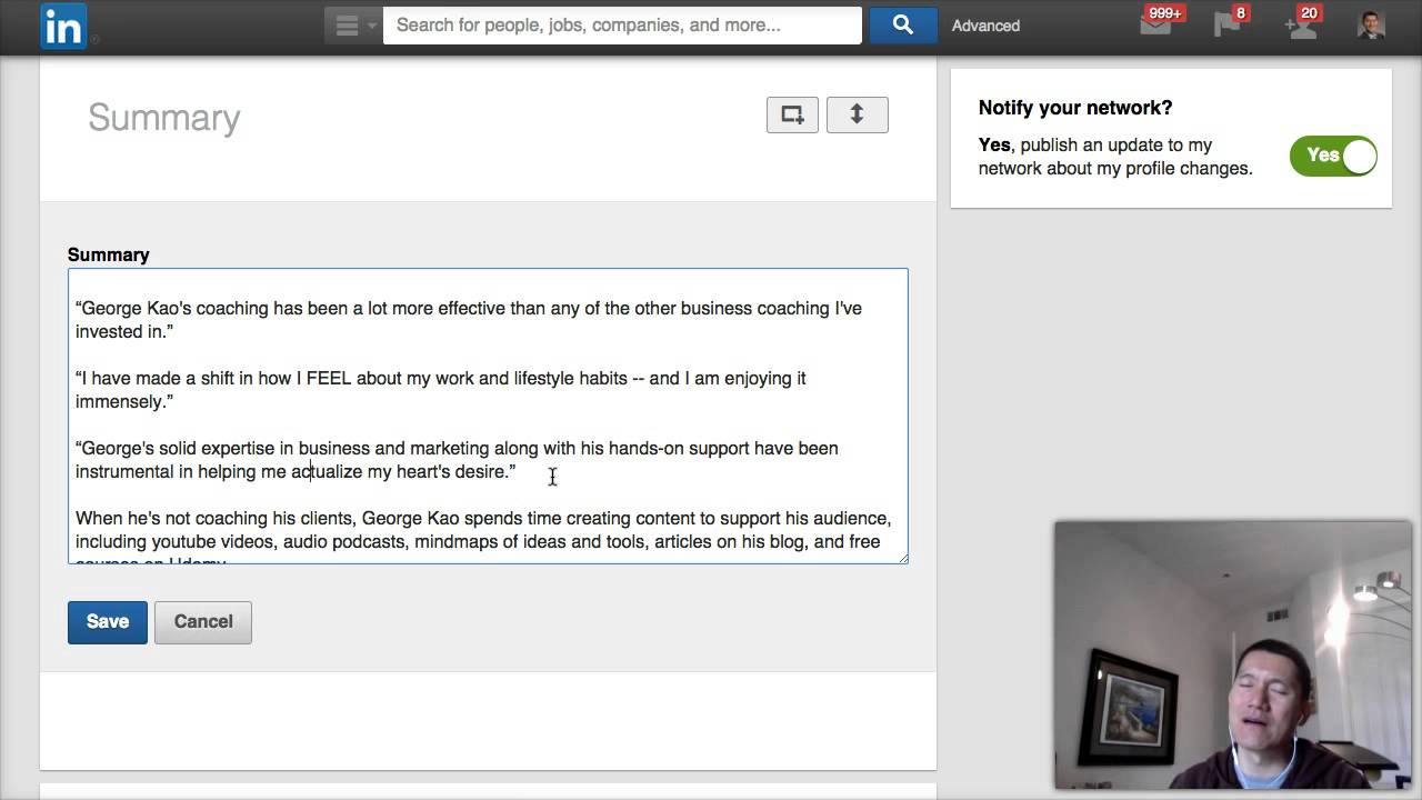 LinkedIn Training: Tips For Writing the "Summary" Section - YouTube