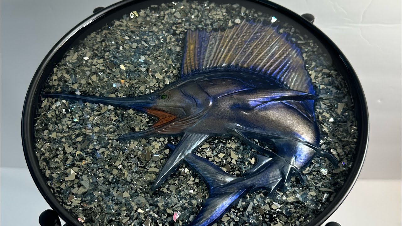 Resin 101: Resin Swordfish little table, #diyresin #epoxyresin # ...