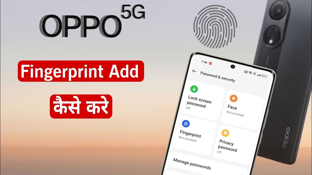 OPPO 5G Fingerprint Lock Settings | How to Set Fingerprint in OPPO ...