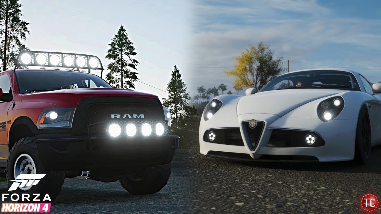 Forza Horizon 4: Let's Play | Alfa Romeo 8C FORZA EDITION + Dodge Ram ...