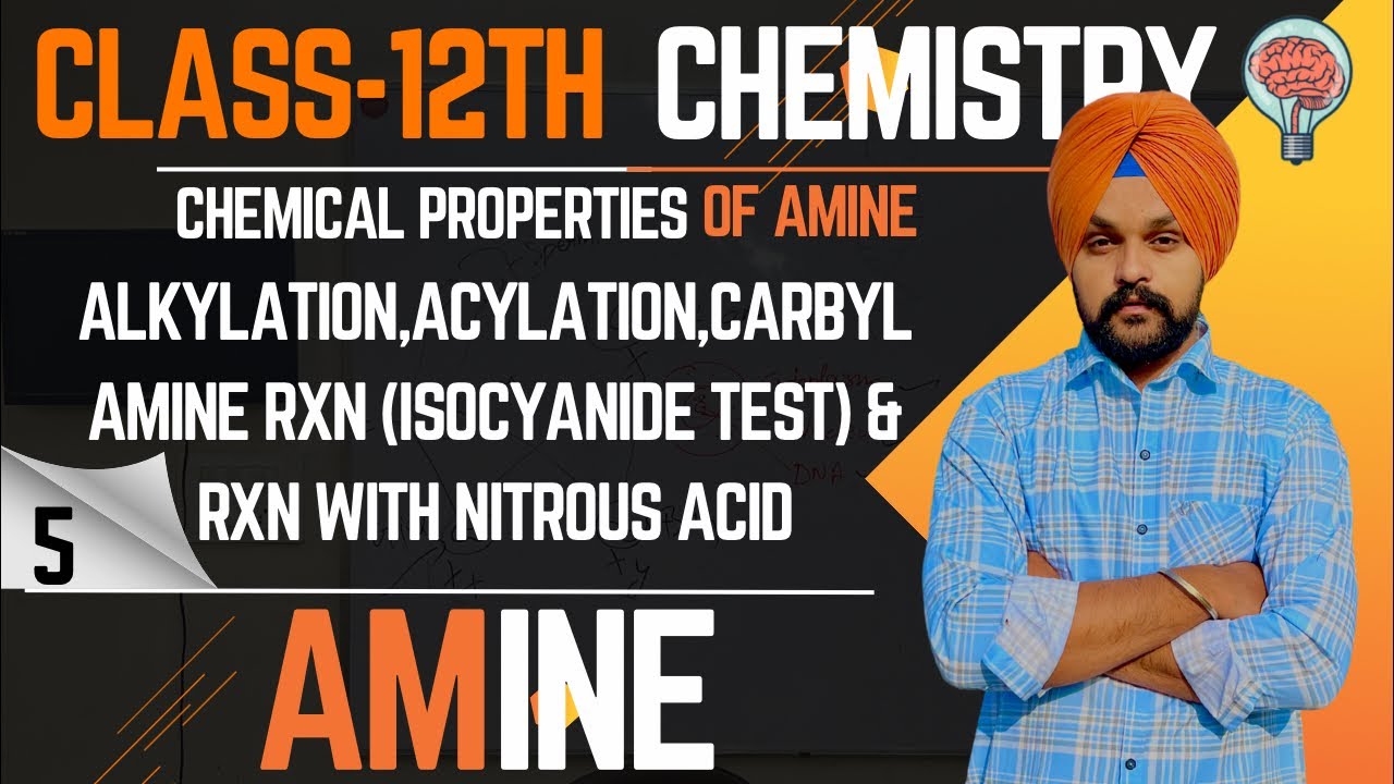 Alkylation,Acylation & Carbylamine RXN•Class-12th Chemistry•Amine•Lec ...