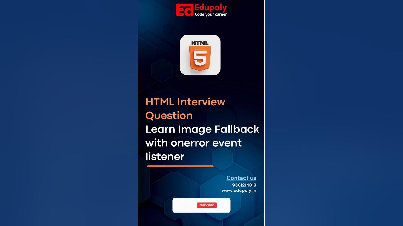 Html Interview Question Learn Image Fallback With Onerror Event