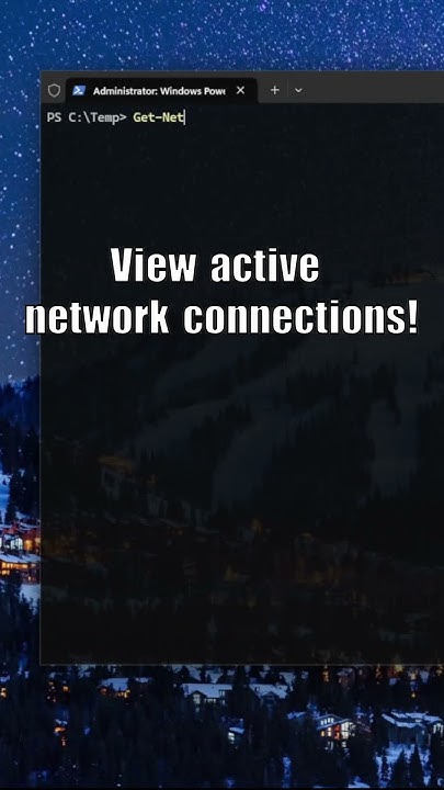 Tech Hack View Network Activity PowerShell #sysadmin #powershell #windows #techtips #ittips ...