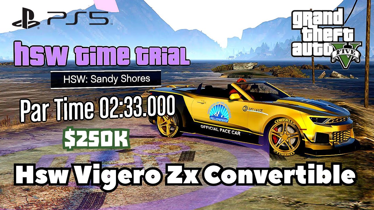 HSW : Sandy Shores Time Trial - HSW Vigero Zx Convertible - YouTube