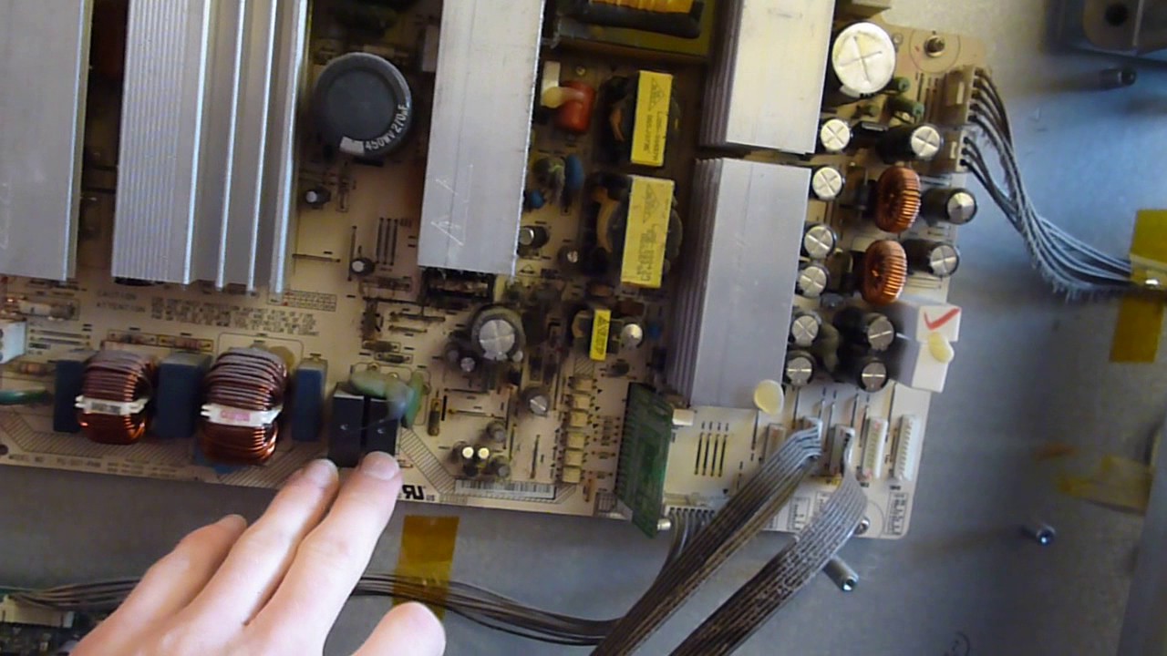 inside a failed philips 50" plasma tv - YouTube