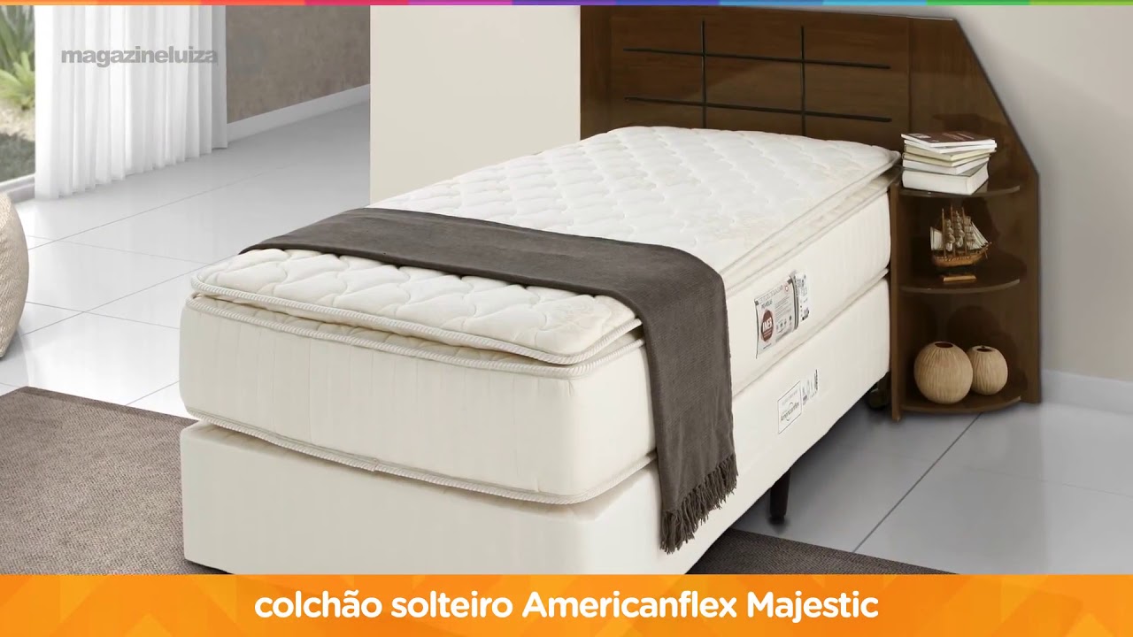 Colchão Americanflex Solteiro Mola 88x188cm Majestic - YouTube