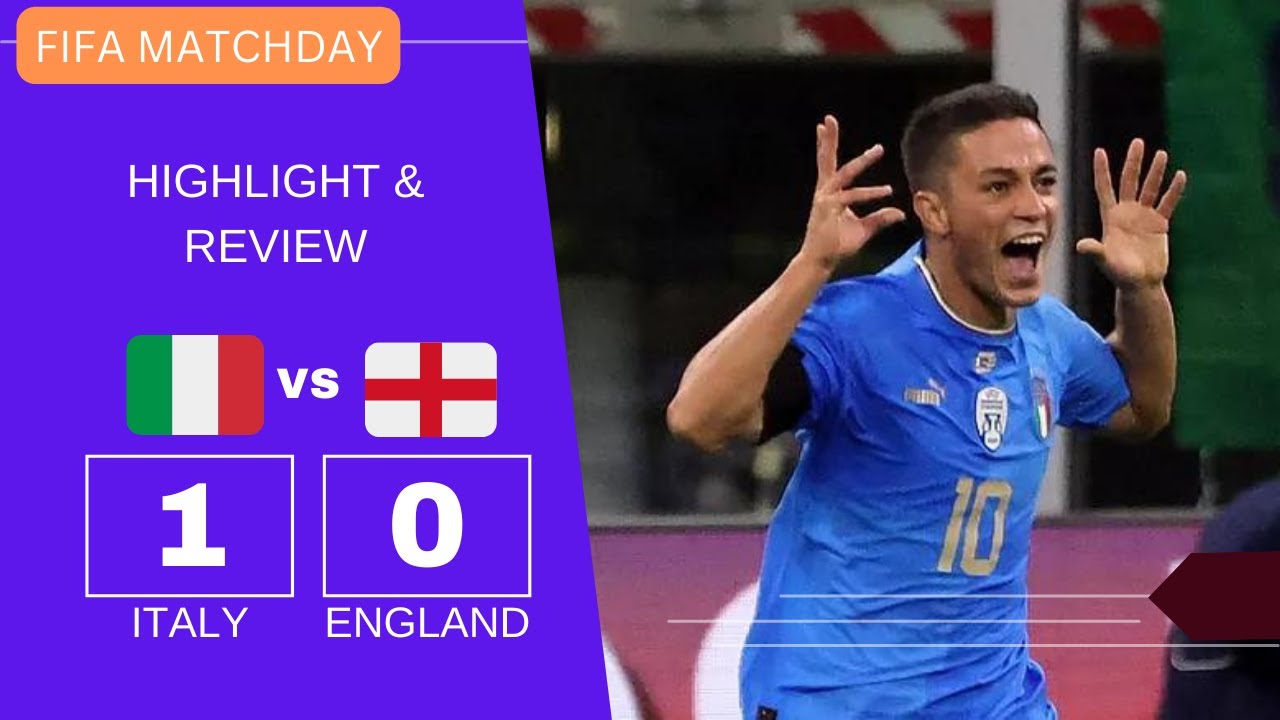 Italy Vs England Extended Highlights 1 - 0 I England Relegated from ...