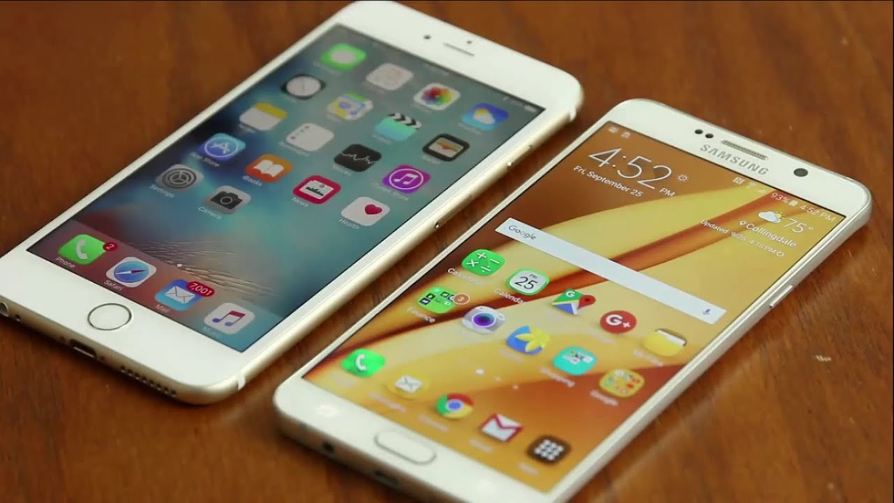NEW iPhone 6S Plus vs Samsung Galaxy Note 5, Galaxy S6 Edge Plus vs HTC One M9 Comparison [720 ...