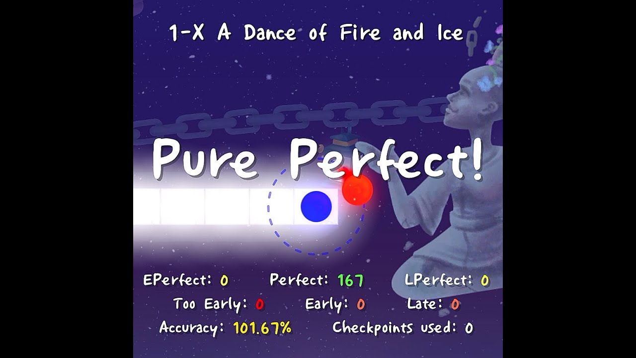 [ADOFAI] 1-X A Dance Of Fire And Ice (Pure Perfect!) - YouTube
