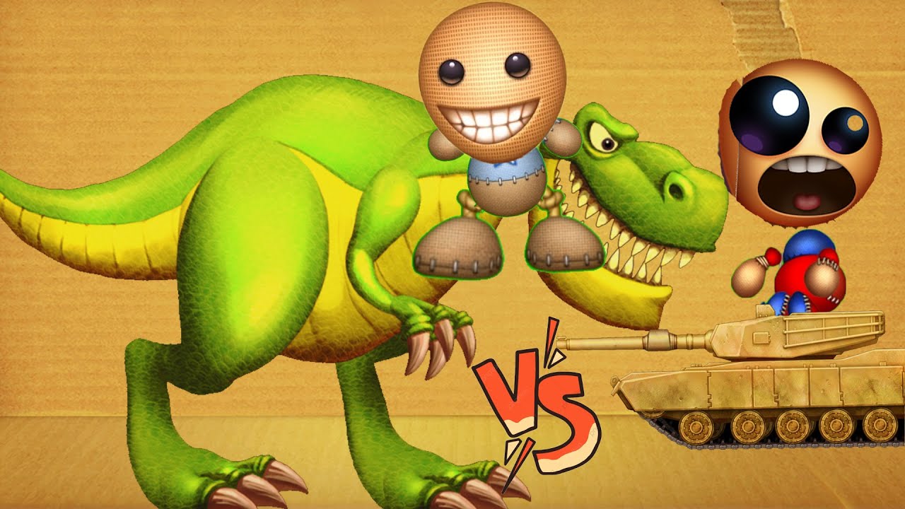 T-Rex VS Tank || KICK THE BUDDY - YouTube