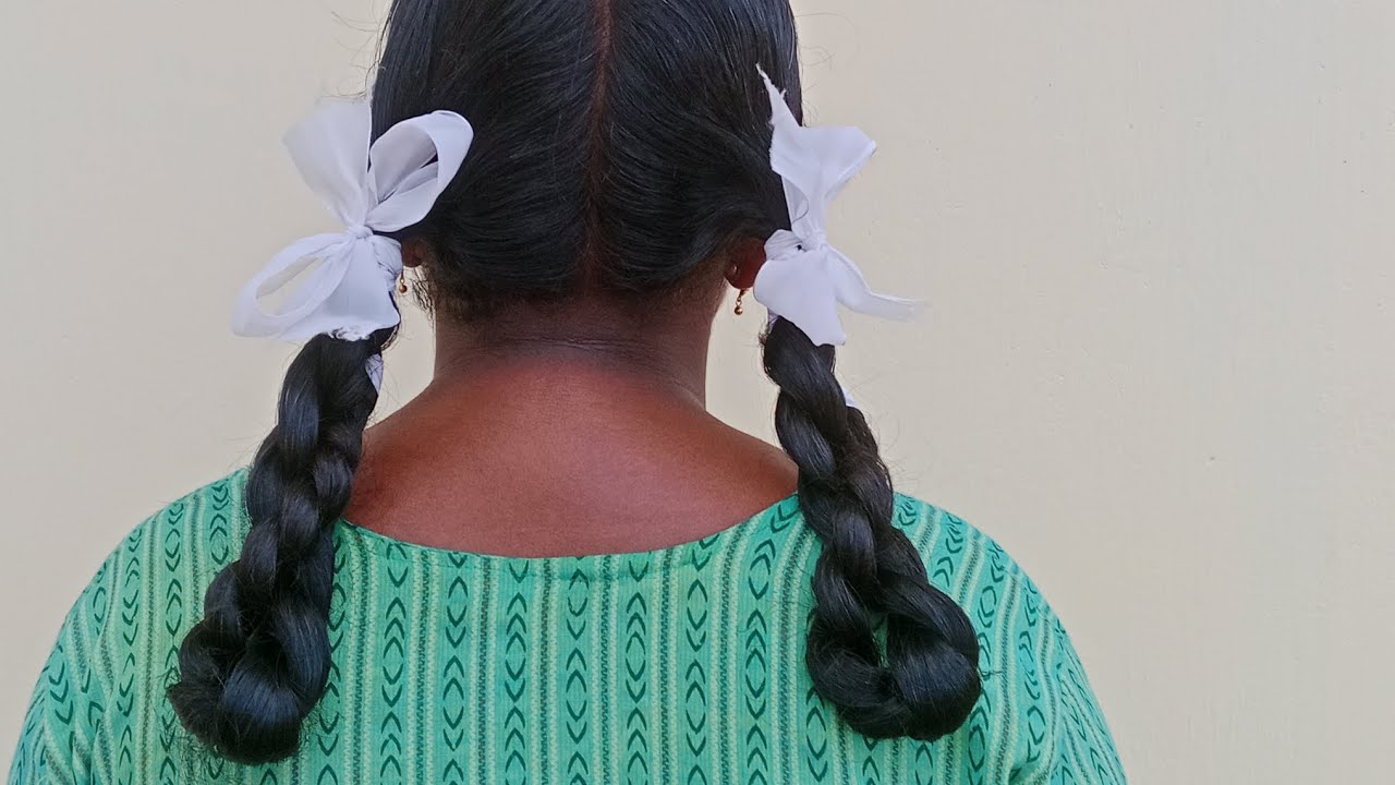 Easy and Simple Two Plait Hairstyle for Kids - YouTube