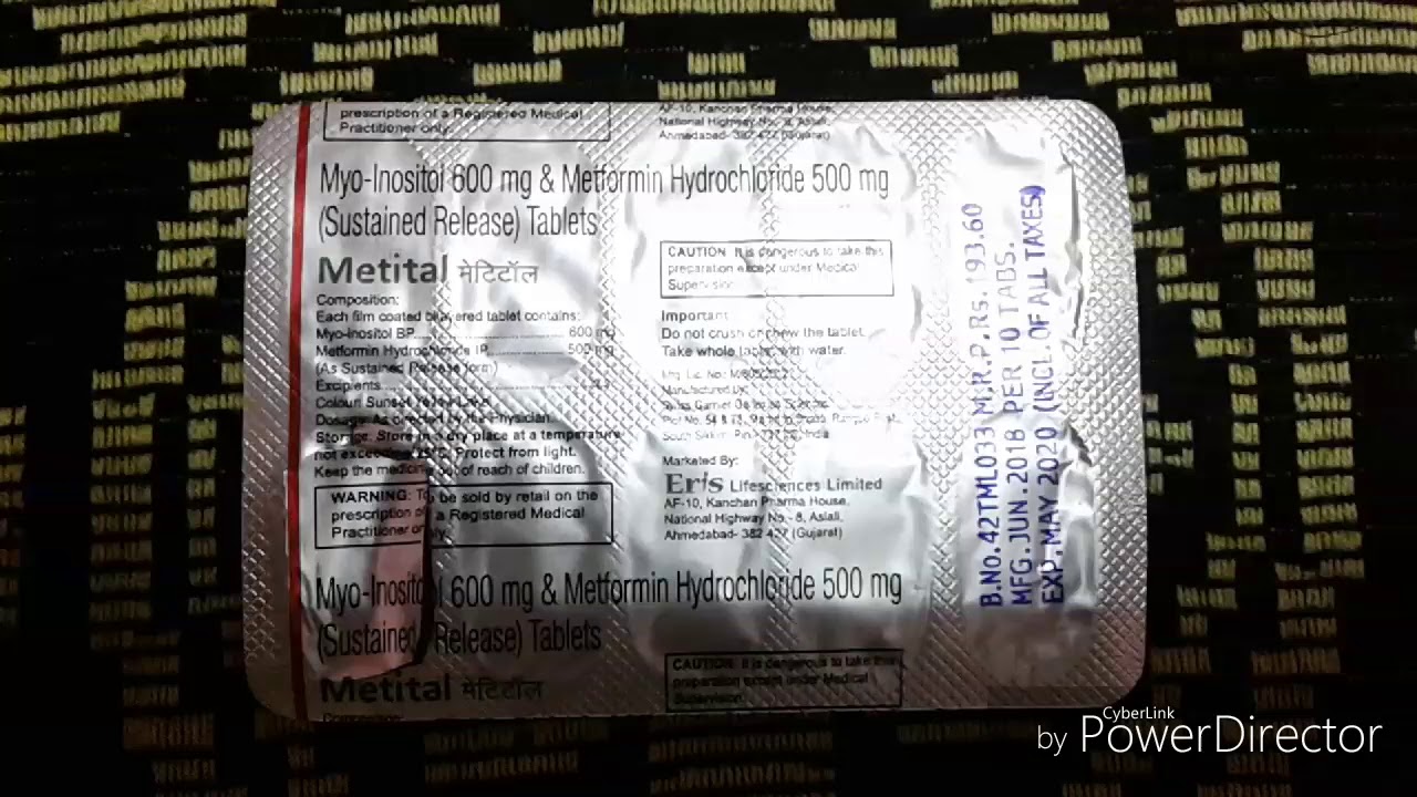 Metital Tablets for PCOD Problems in Women | Metital Tablets Uses, Side ...