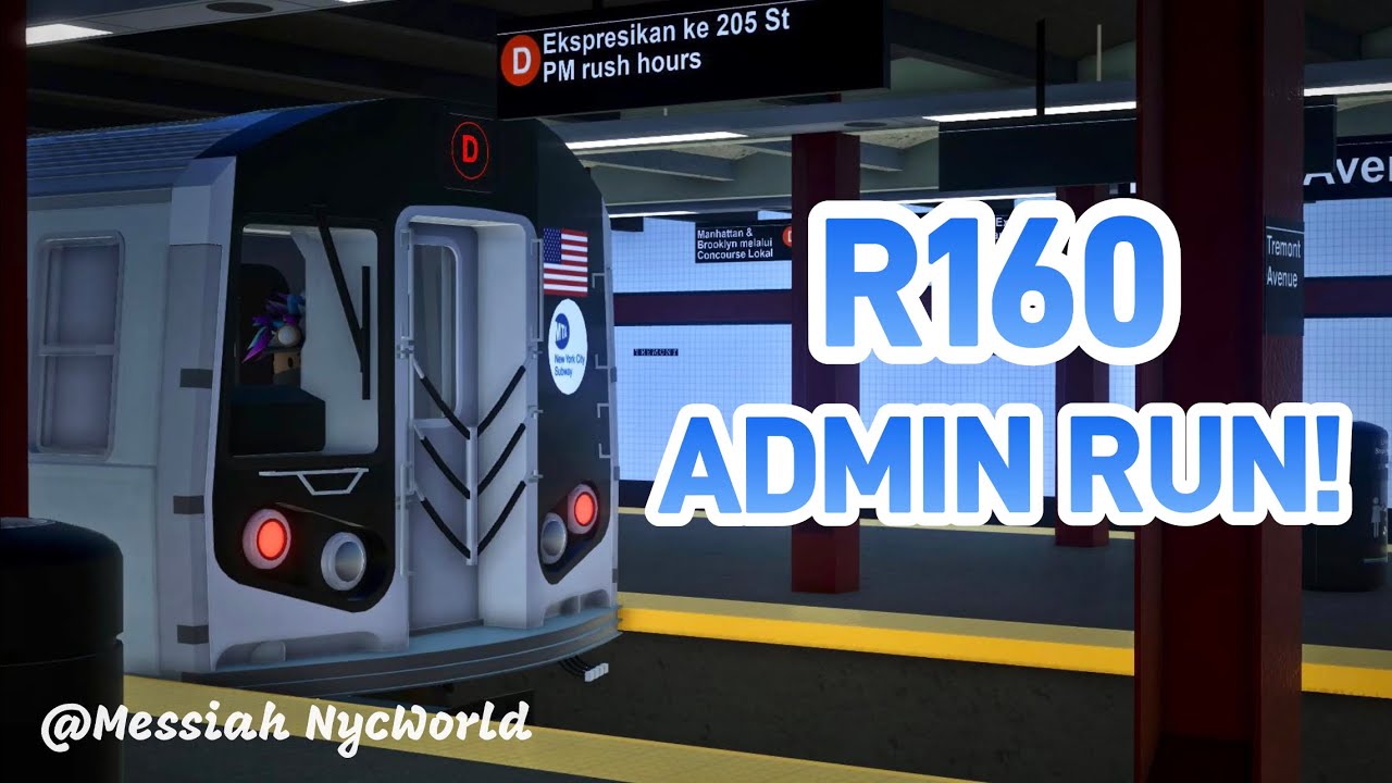 Roblox | IRT via D Line - R160 Alstom (Admin Run) - YouTube