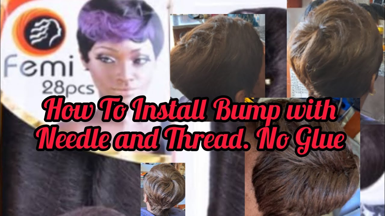 Bump Installation With Thread and Needle /No Glue. #bump#boyscut # ...