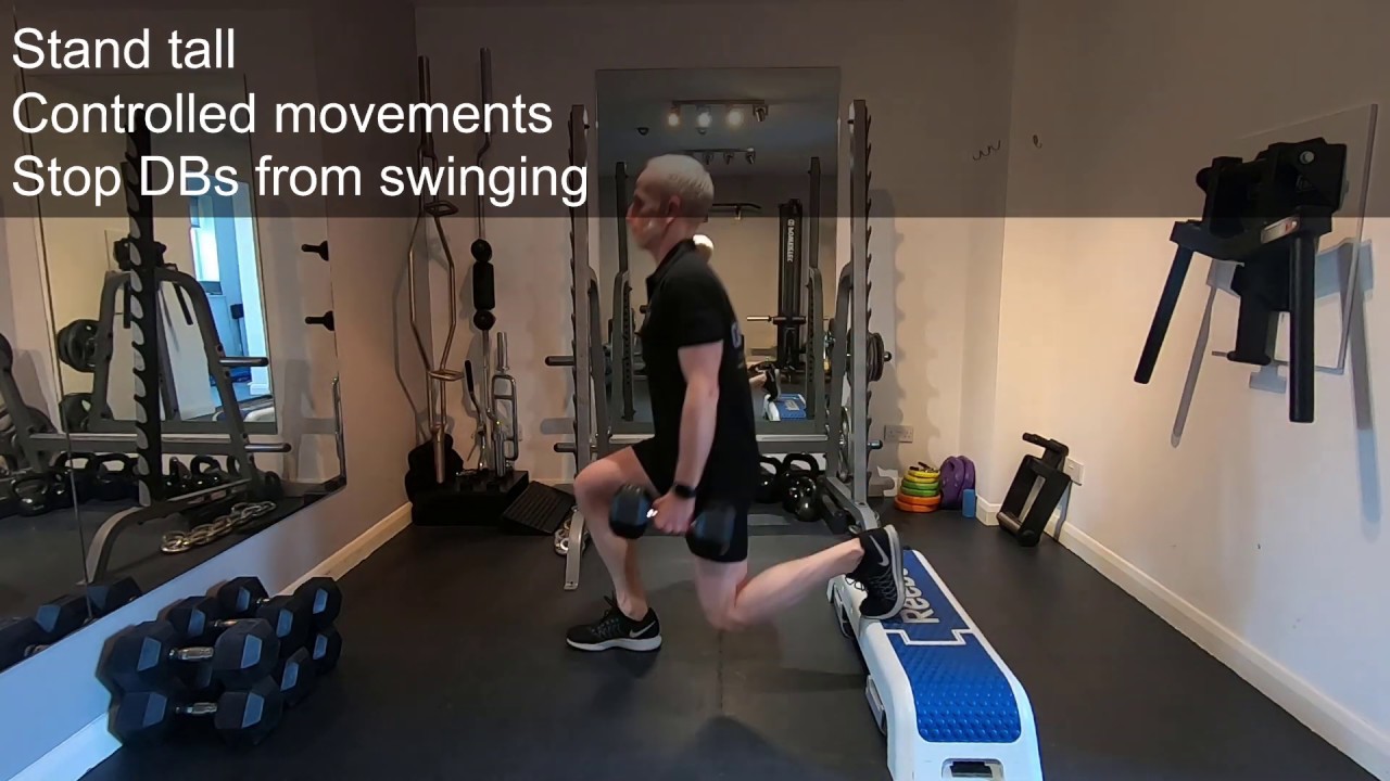 Dumbbell Drop Lunge - YouTube