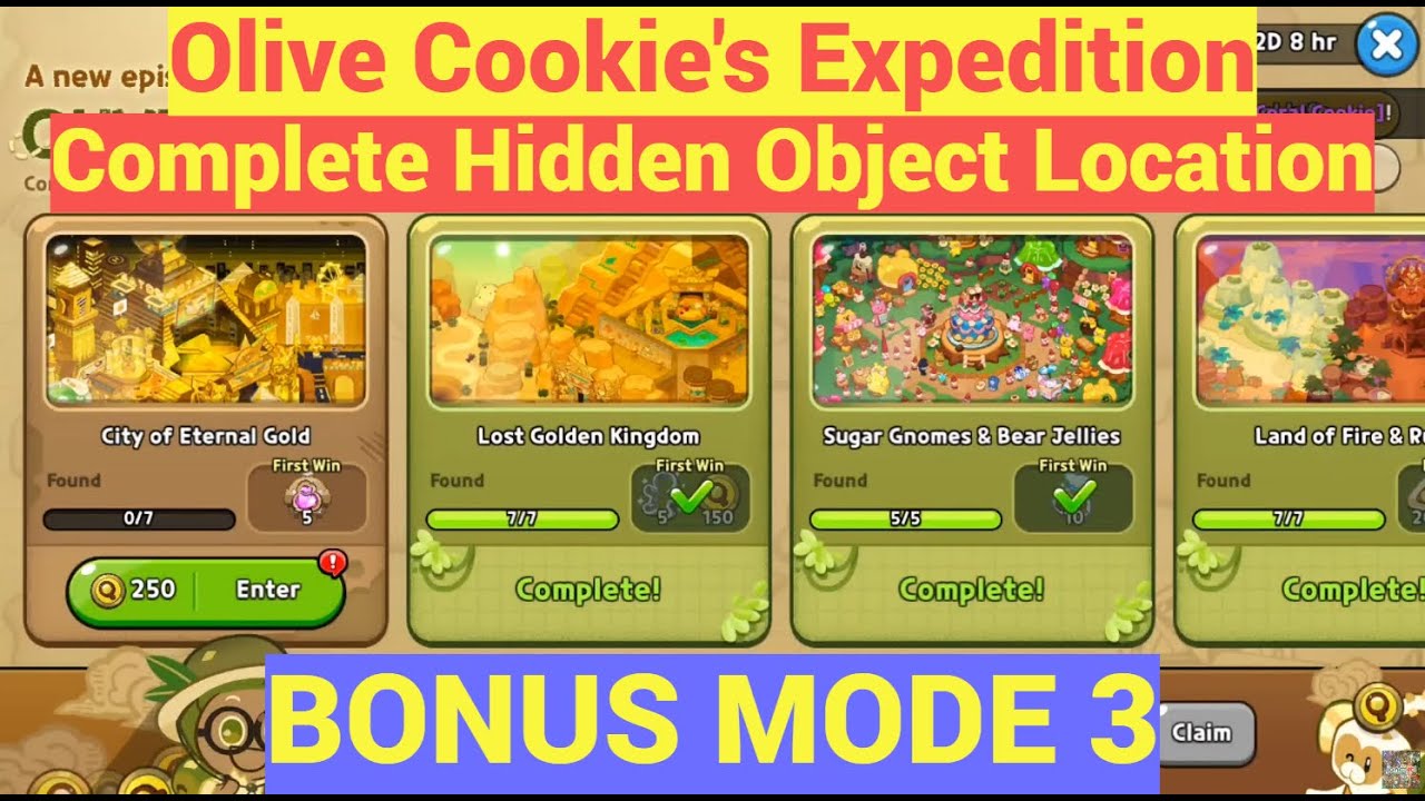 Bonus Mode Chapter 3: Olive Cookie's Expedition Complete Hidden Object ...
