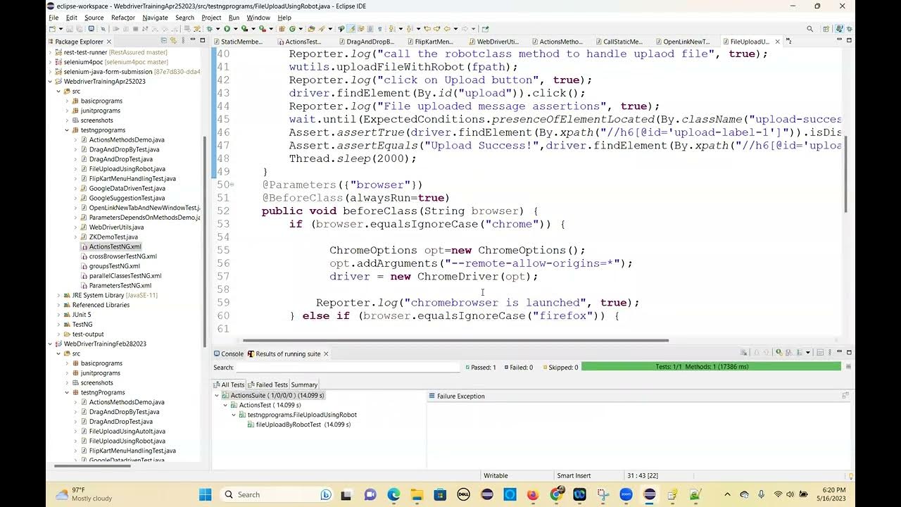 WebDriver Upload Files using robot using autoit May 16 2023 - YouTube
