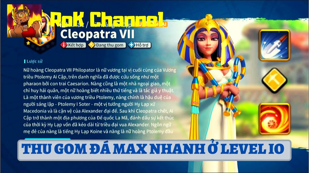 Cách chơi Cleopatra VII trong Rise of Kingdoms (New ) - YouTube