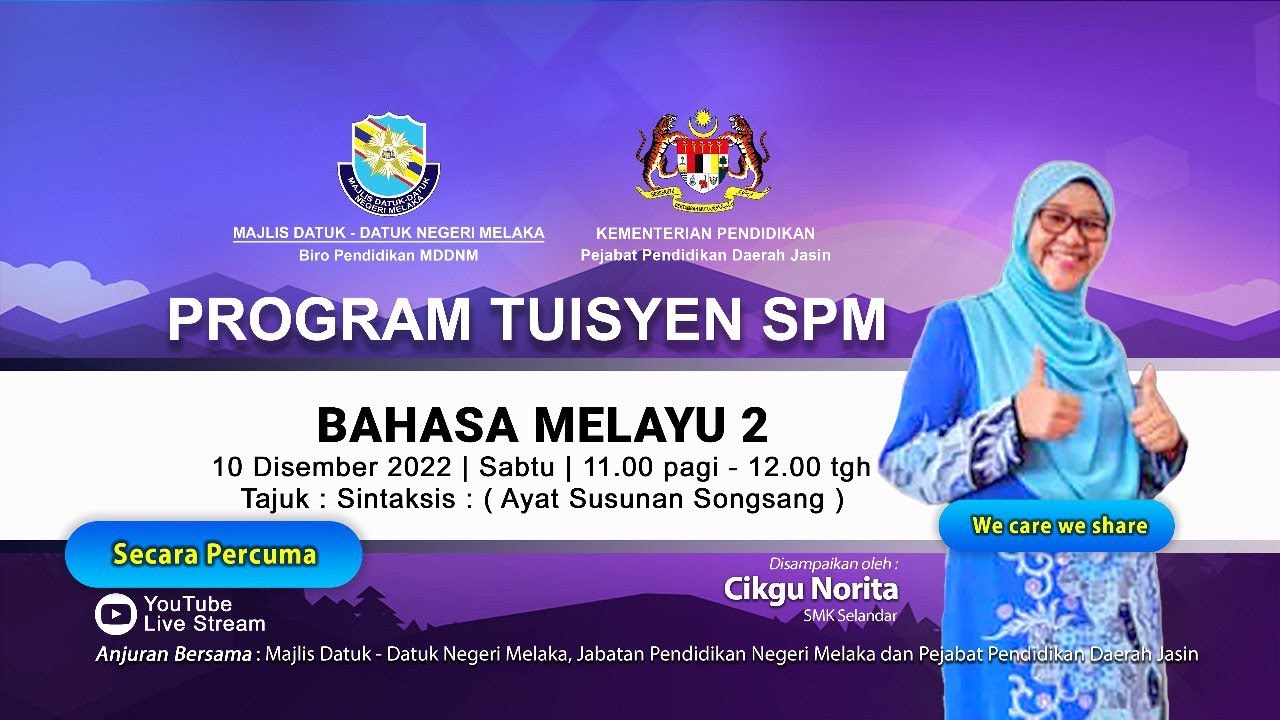 Bahasa Melayu SPM : Sintaksis (Ayat Susunan Sonsang) - YouTube