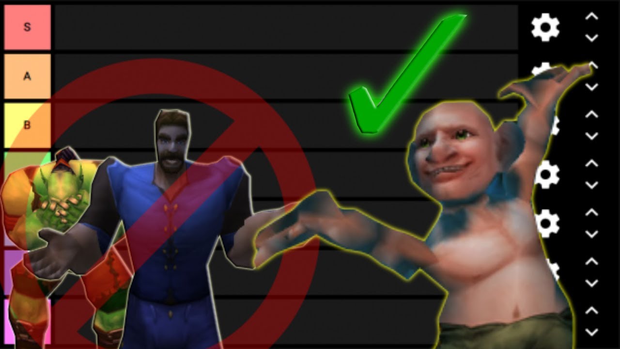 The WORST Vanilla WoW Race Tier List... - YouTube