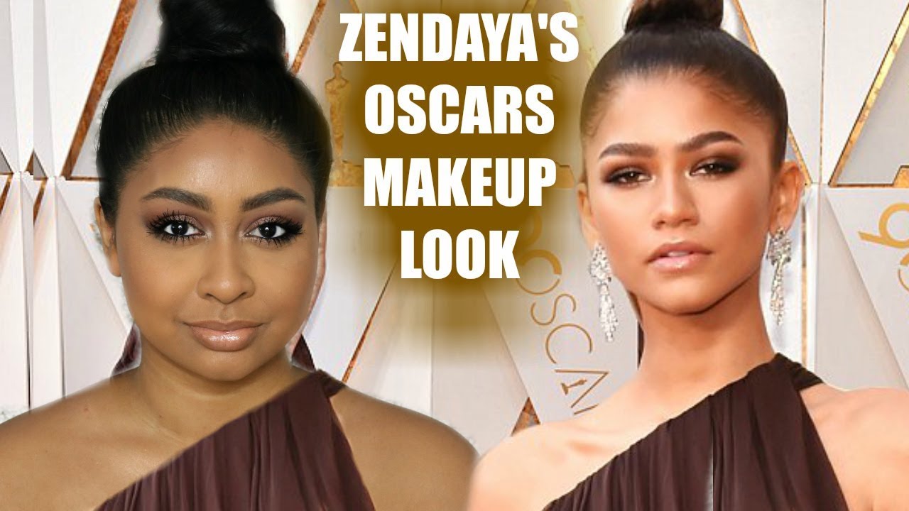 ZENDAYA'S OSCARS SNATCHED HAIR & FACE | Inspired Makeup Tutorial - YouTube