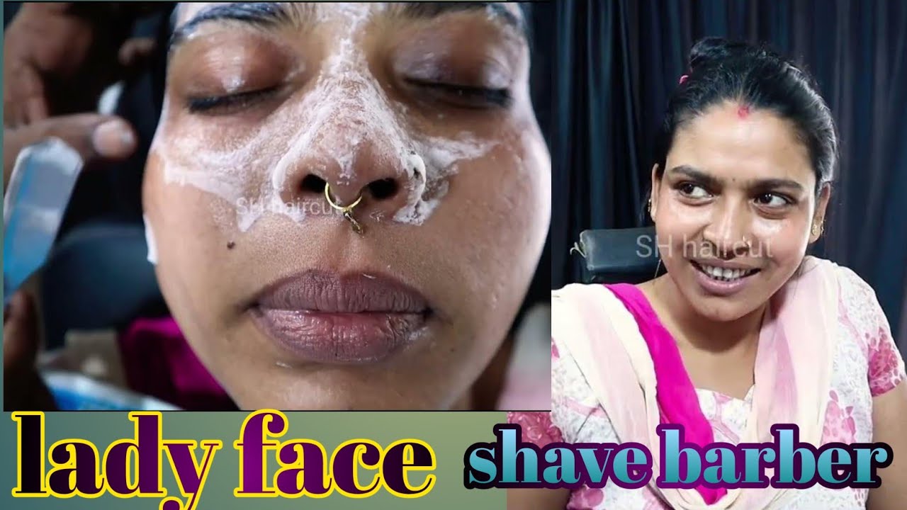 face shaving: female face shaving , indian face shave , barber indian ...